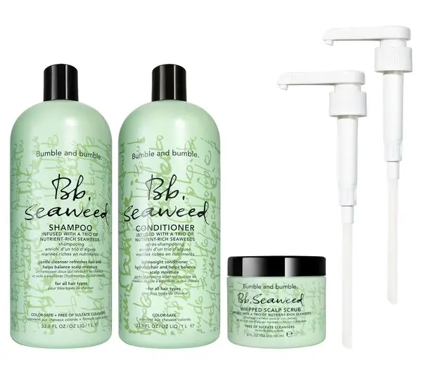 BUMBLE AND BUMBLE Jumbo Seaweed Shampoo, Condit Oner+scrub Set