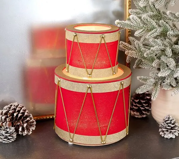 VALERIE PARR HILL Set Of 2 Illuminated Drum Accents Valerie
