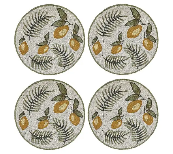 TEMP-TATIONS As Is Seasonal Set 14'beaded Placemats