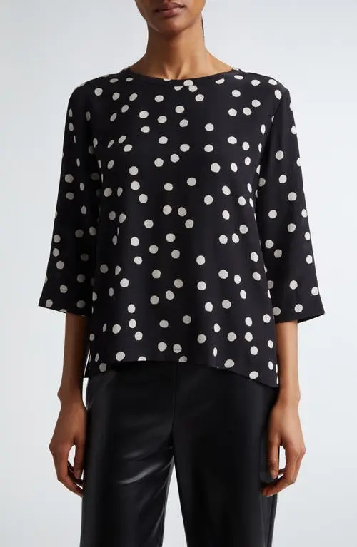 Max Mara Arturo Polka Dot Silk Top