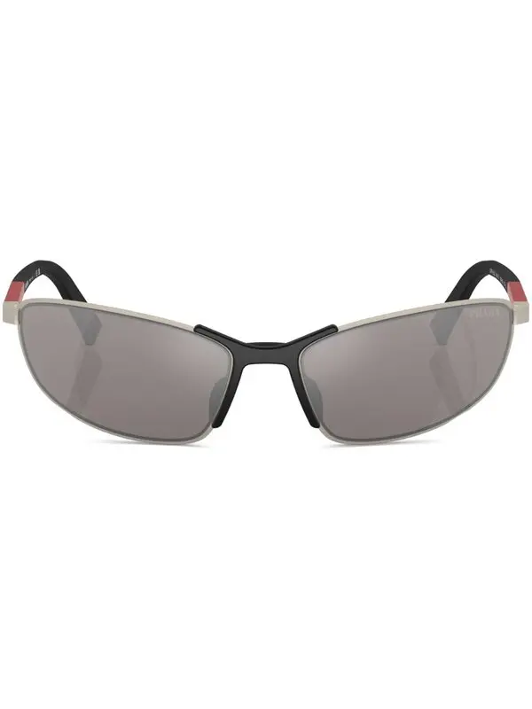 Prada Oval Frame Sunglasses - Brown