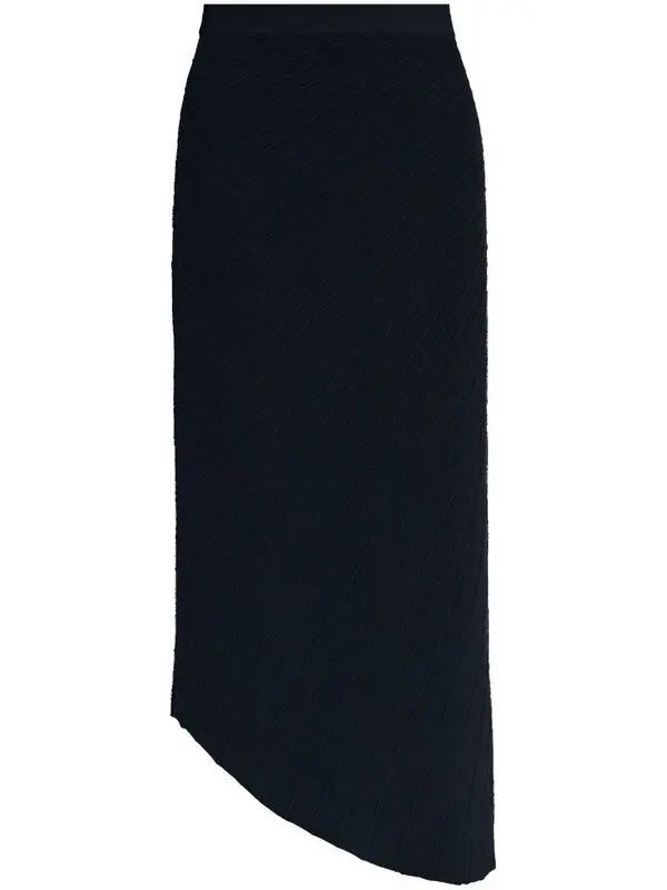 Cult Gaia Plissé Asymmetric Midi Skirt