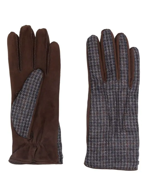 Canali Houndstooth-pattern Gloves