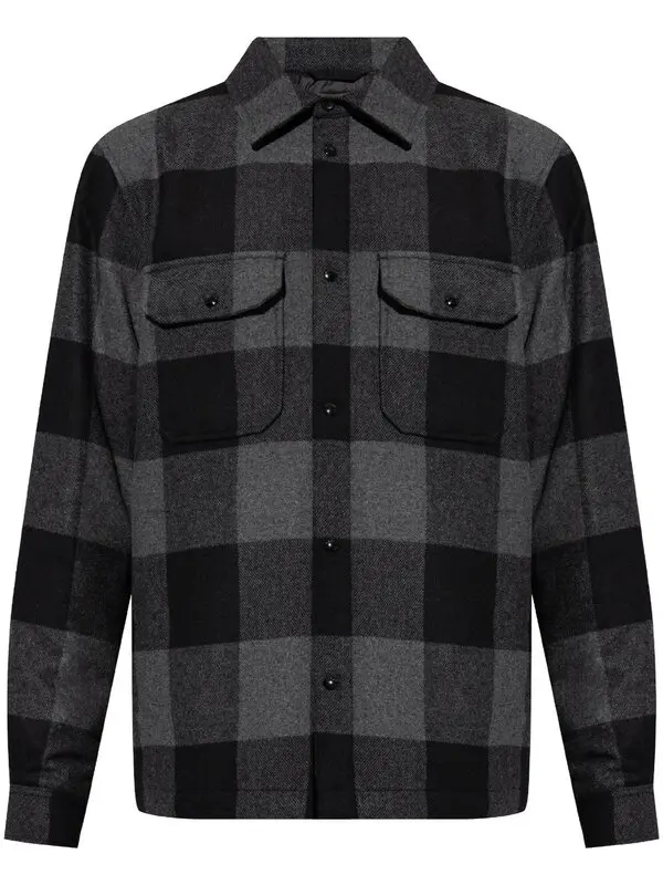 Woolrich Check-pattern Wool Shirt - Grey