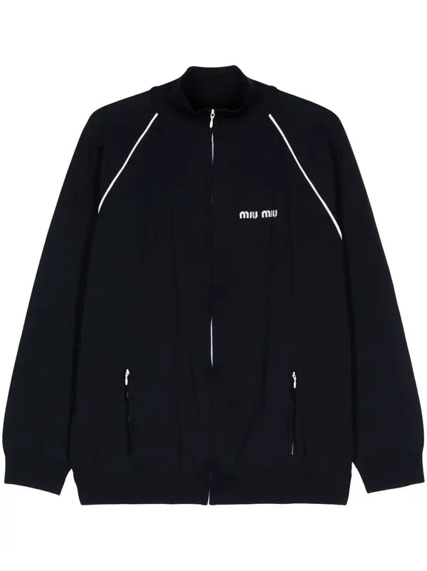 Miu Miu Logo-embroidered Bomber Jacket