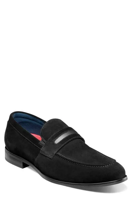 STACY ADAMS Burke Penny Loafer - Blk Suede