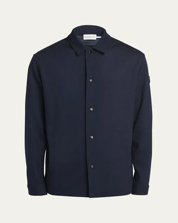 Moncler Solid Snap-front Shirt