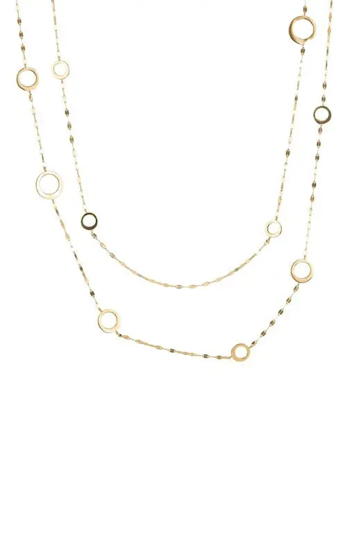 Lana Jewelry Tango 14k Gold Circle Station Layered Necklace