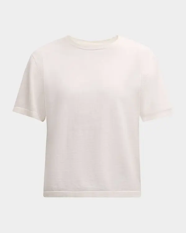 Rails Cotton Cashmere Crewneck T-shirt - White