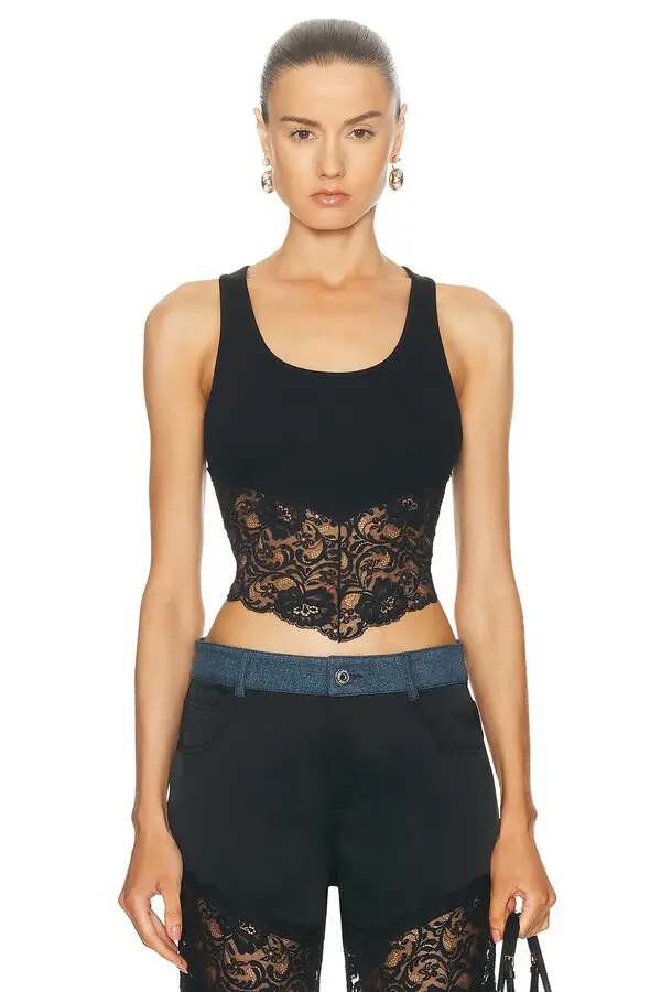 Blumarine Lace Tank Top