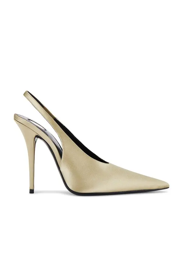 Saint Laurent Slingback Pumps - Grain Beige