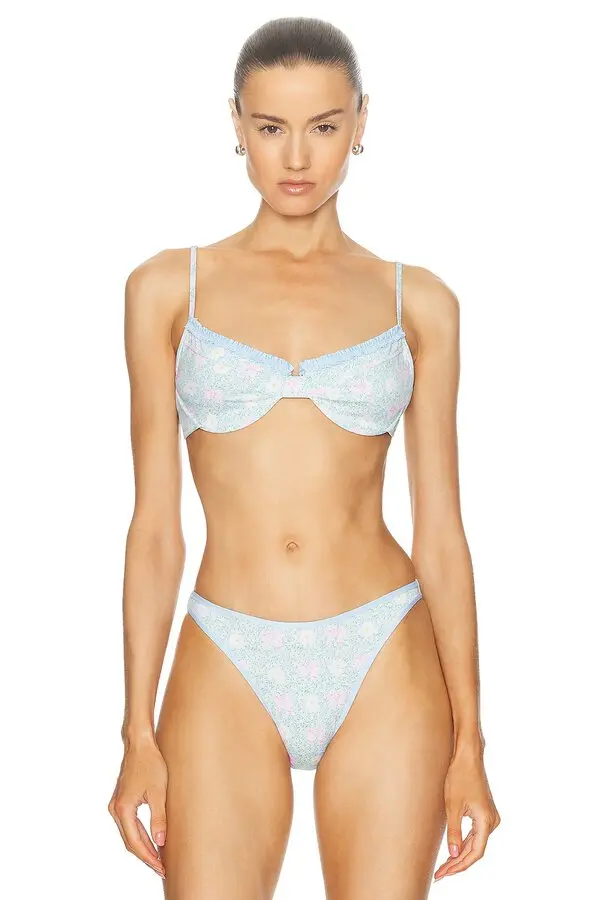 Heavy Manners X Elsa Hosk Ruffled Up Underwire Bikini Top - Some Velvet Morning