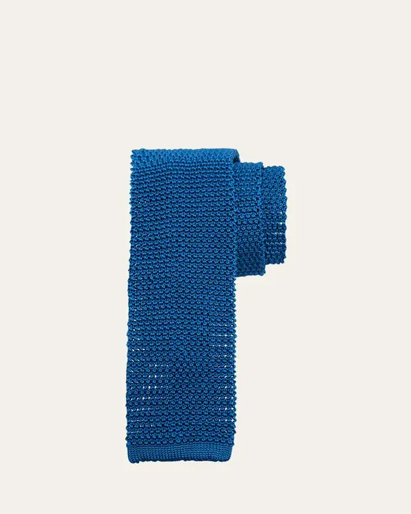Charvet Silk Knit Tie - Blue