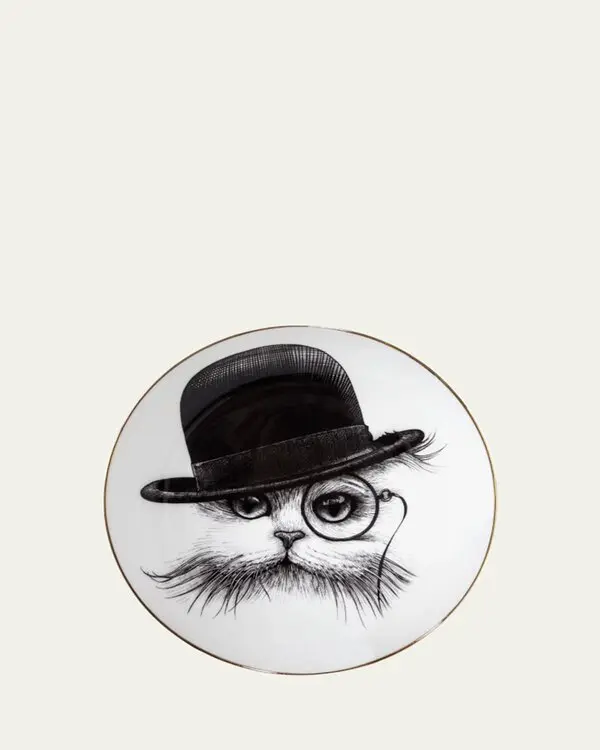 RORY DOBNER Cat In Hat Tilt Dinner Plate