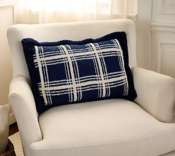 LWYA BY KIM GRAVEL 13' X 20' Feather Knit/sherpa Lumbar Pillow Kim G