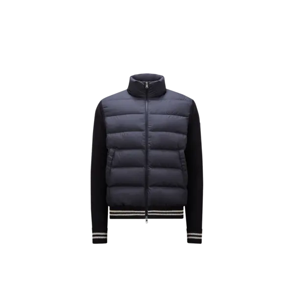 Moncler Padded Cotton Cardigan - Blue