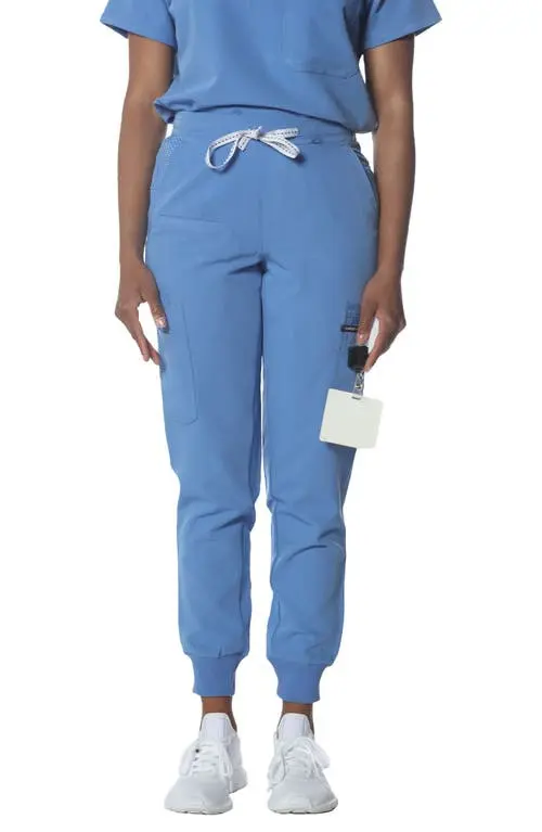 MEMBERS ONLY Valencia Jogger Scrub Pants - Ceil Blue