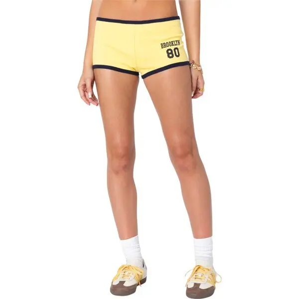 EDIKTED Brooklyn Contrast Micro Shorts