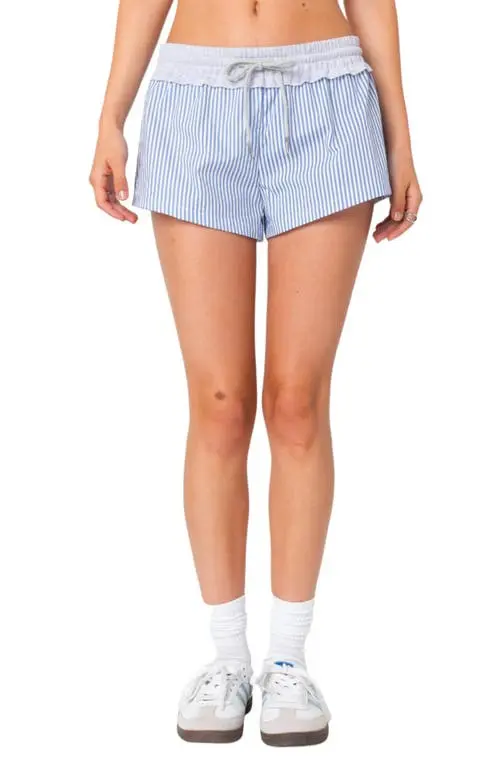 EDIKTED Riva Stripe Drawstring Shorts