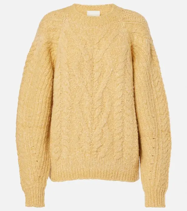 Isabel Marant Kallie Cable-knit Sweater - Yellow
