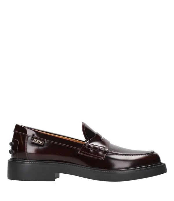 TOD'S Leather Logo Strap Sandals - Mosto