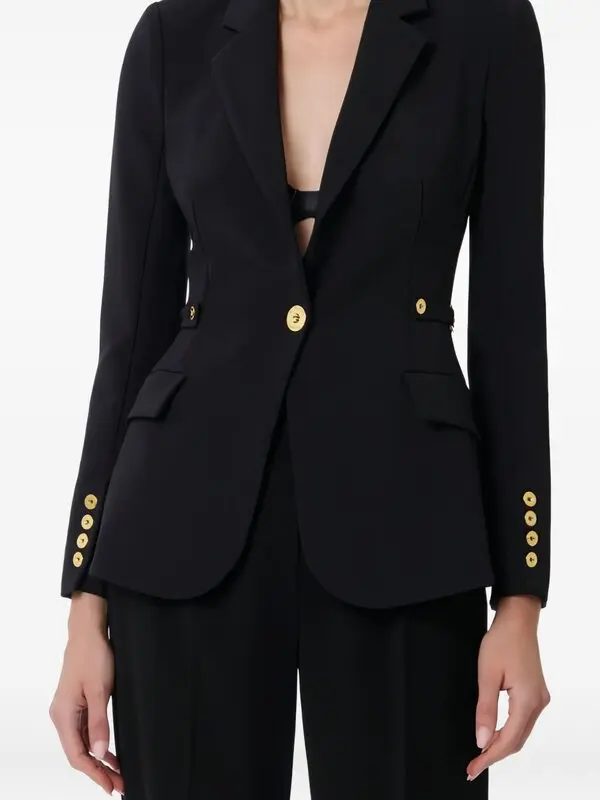 Elisabetta Franchi Fitted Jacket With Structured Shoulders