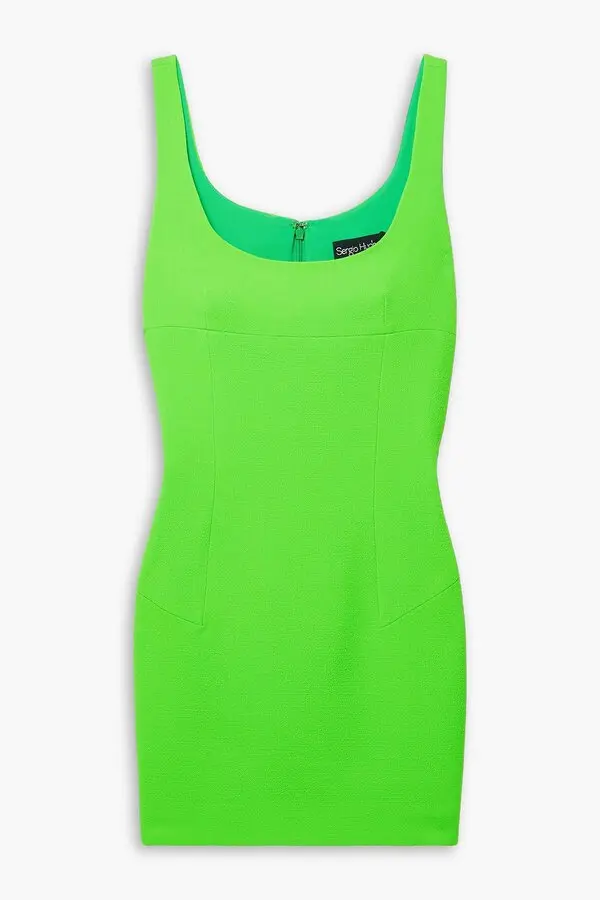 SERGIO HUDSON Wool-crepe Mini Dress