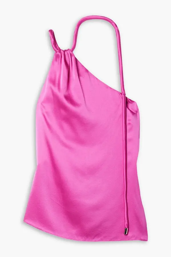 ET OCHS Fleur Asymmetric Silk-blend Charmeuse Satin Top