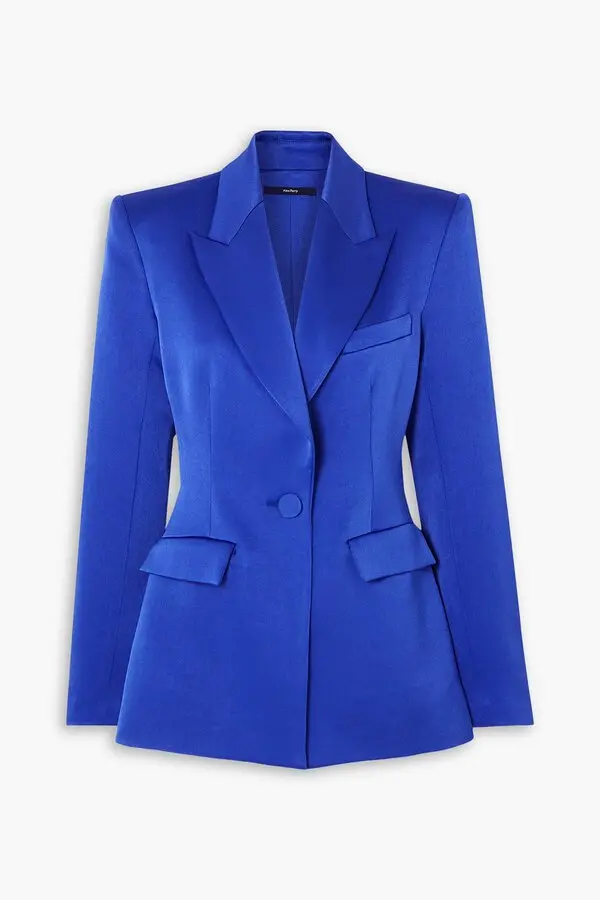 Alex Perry Aro Satin-crepe Blazer - Royal Blue