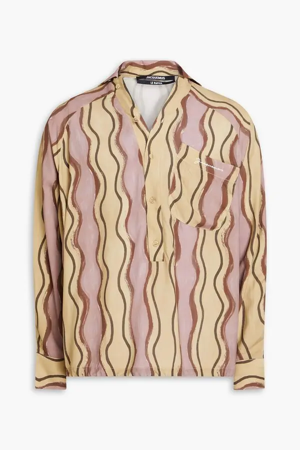 Jacquemus Pingo Printed Twill Shirt - Sand