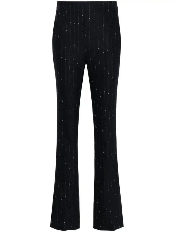 GENNY Pinstriped Tailored Trousers - Blue