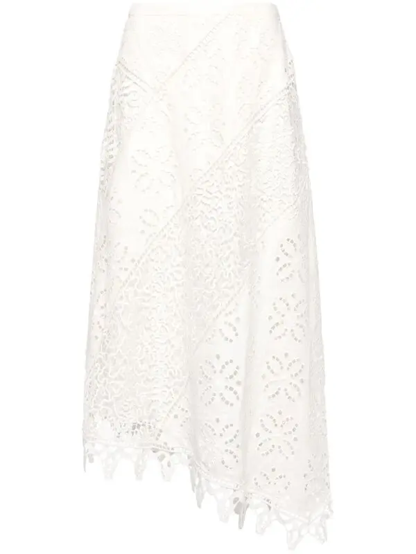 Ulla Johnson Solara Broderie Anglaise Skirt - Neutrals