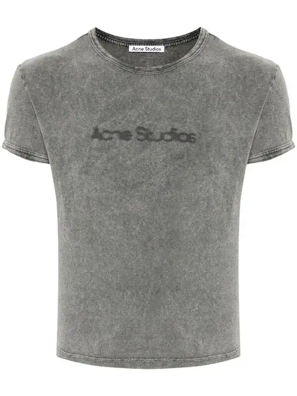 ★Acne Studios★ Blurred Logo T-Shirt Acne Studios Blurred Logo T-Shirt - Grey | Editorialist