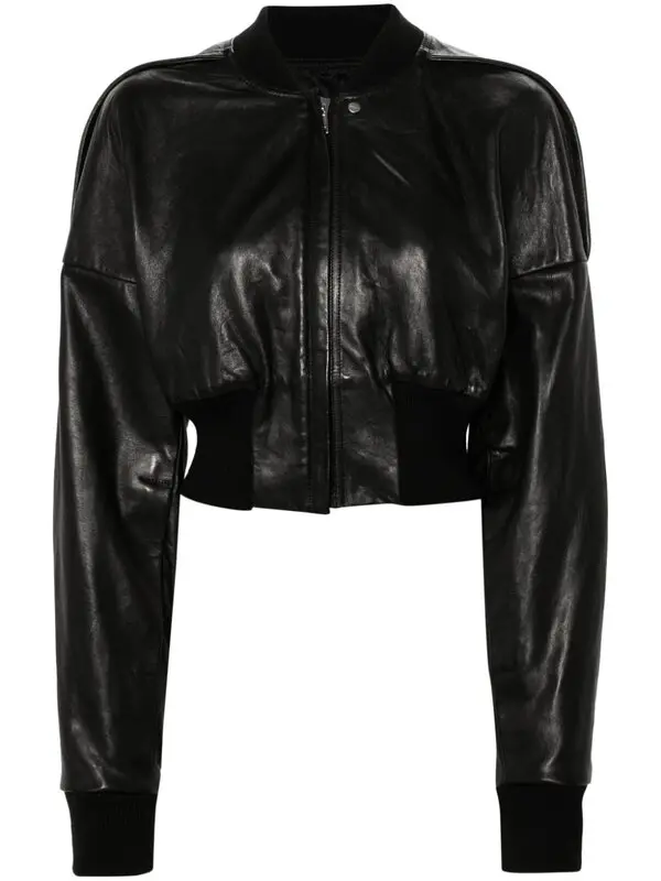 Rick Owens Leather Cropped Jacket