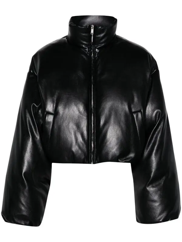 Nanushka Cropped Puffer Jacket - Black
