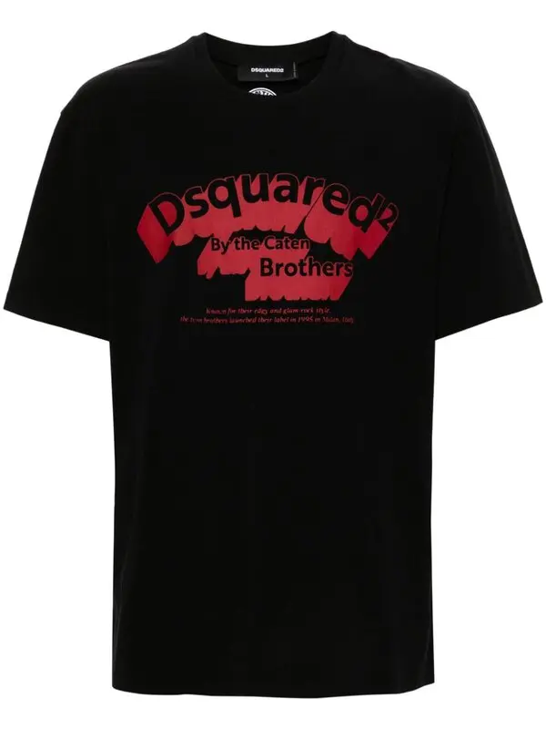 Dsquared2 Logo-Print T-Shirt In Black - 20% Off | Editorialist