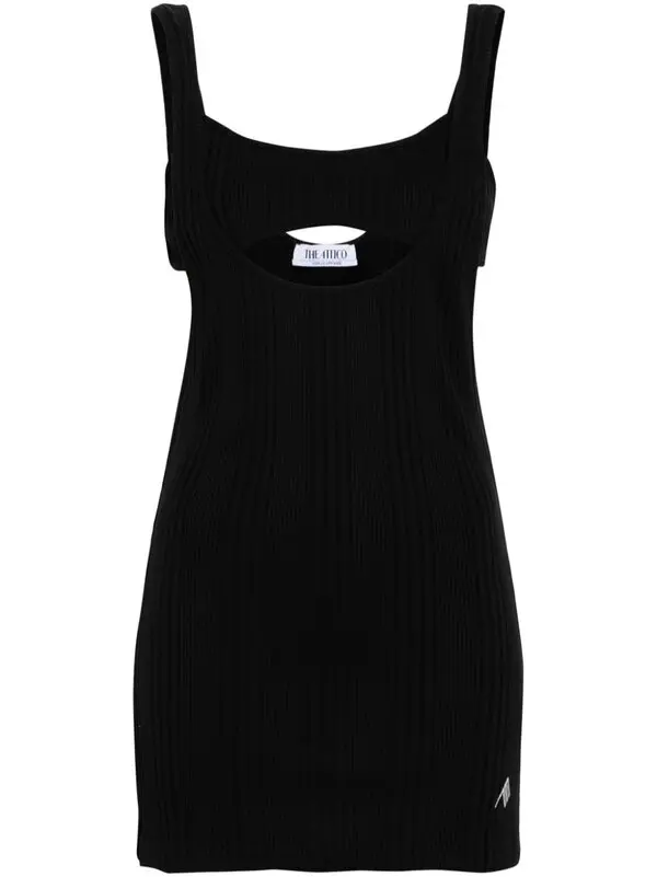 Attico Layered Tank Top - Black
