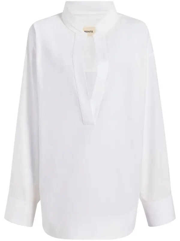 Khaite Tito Cotton Poplin Blouse