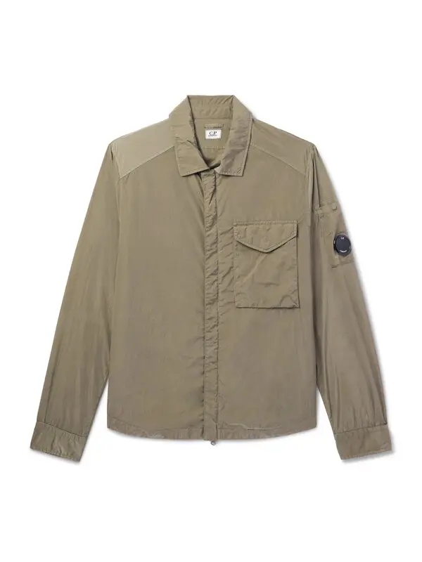 C.P. COMPANY Garment-dyed Chrome-r Overshirt - Brown