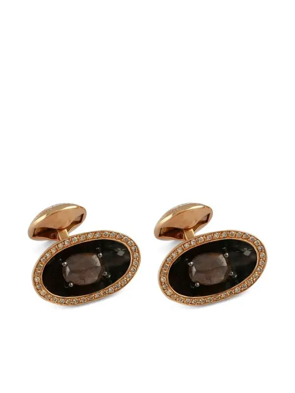 Tateossian 18kt Rose Gold Diamond Cufflinks