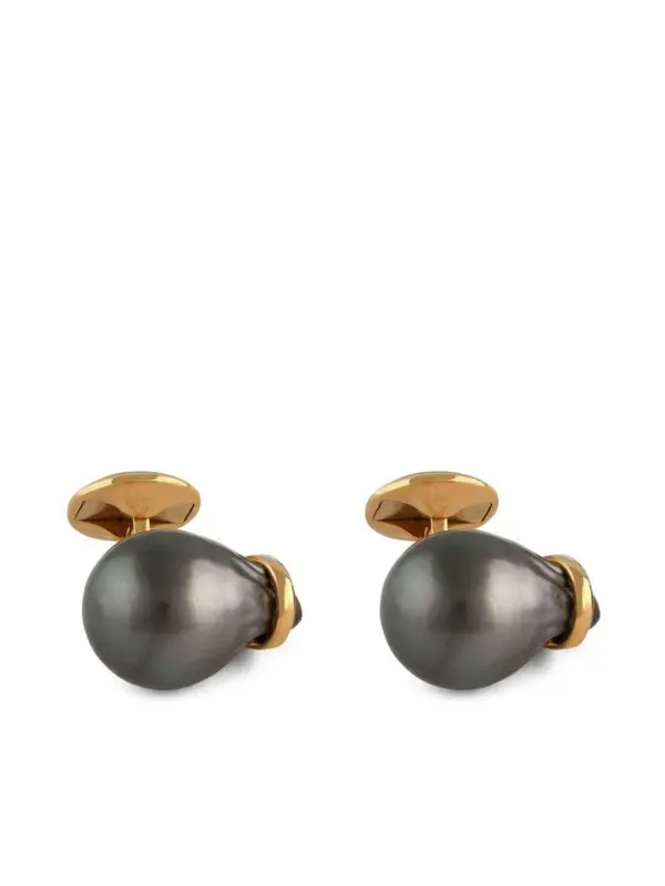 Tateossian 18kt Rose Gold Baroque Pearl Cufflinks