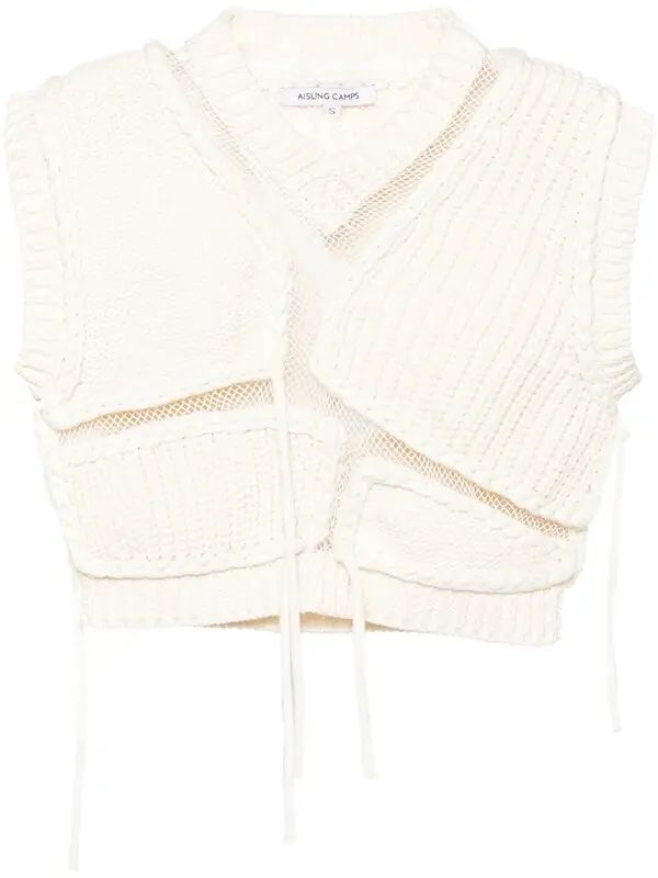 AISLING CAMPS Ribbed Vest - Neutrals