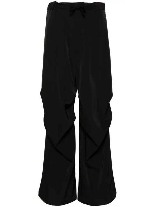 Maison Margiela Wide-Leg Twill Trousers In Black - 33% Off