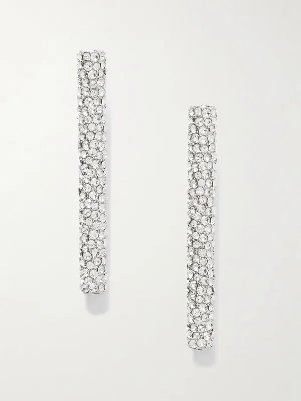 Alexander McQueen T-bar Crystal Earrings