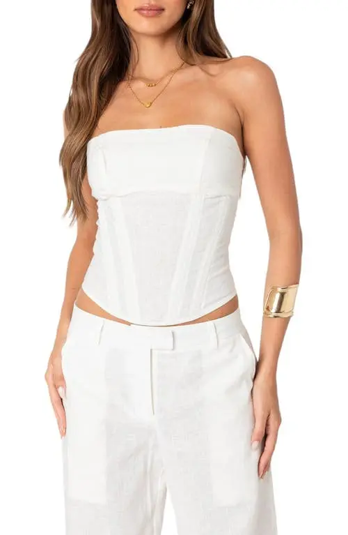 EDIKTED Arya Corset Top - Cream