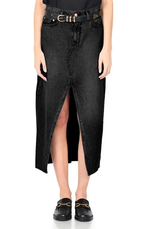 MODERN AMERICAN Maxine Midi Skirt - Bern Black
