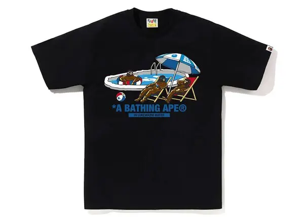 BAPE Poolside Tee Shirt - Black