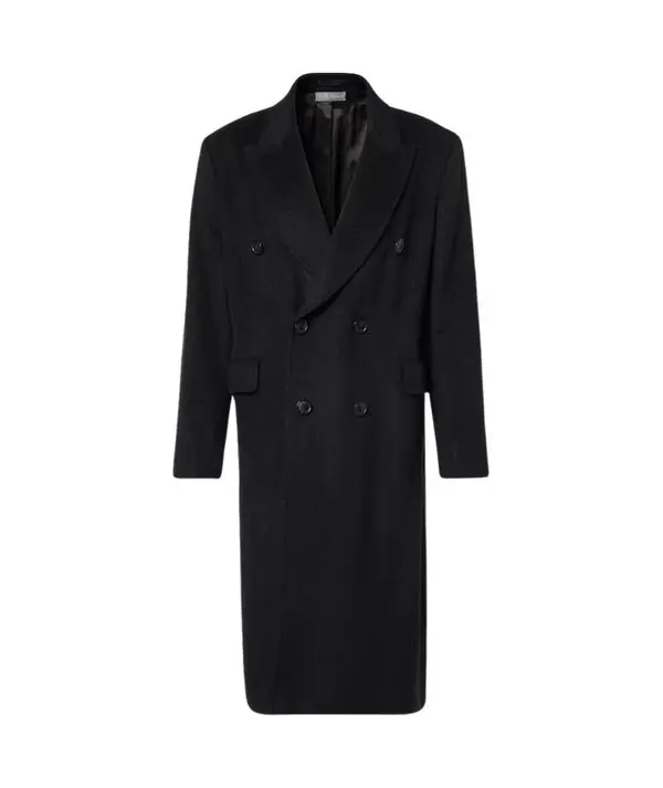 Our Legacy Whale Double-breasted Mohair-blend Coat - Black