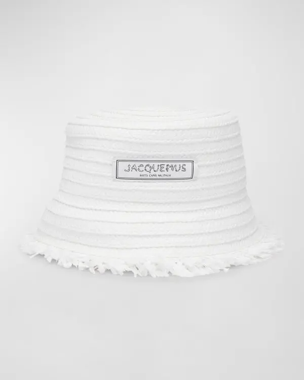Jacquemus Le Bob Bacino Bucket Hat - White