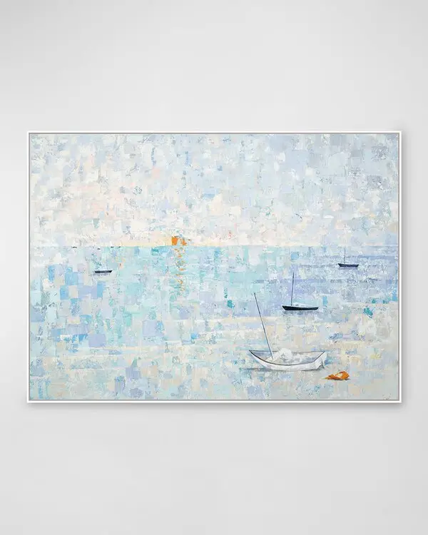 RFA FINE ART Pastel Harbor" Hand-embellished Giclee Lisa Cuscuna